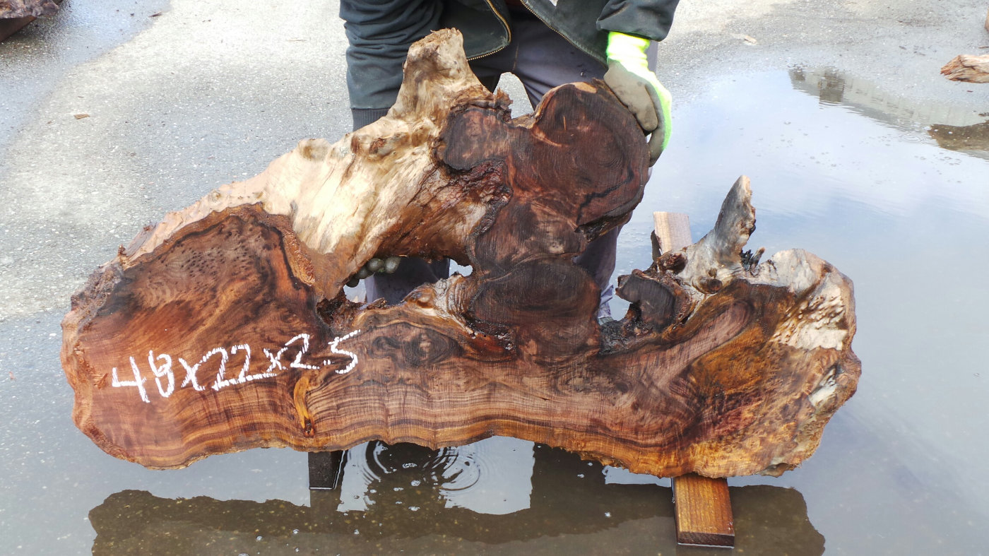 Swirled Grain Redwood Slab | SL-206 | Redwood Burl Inc.