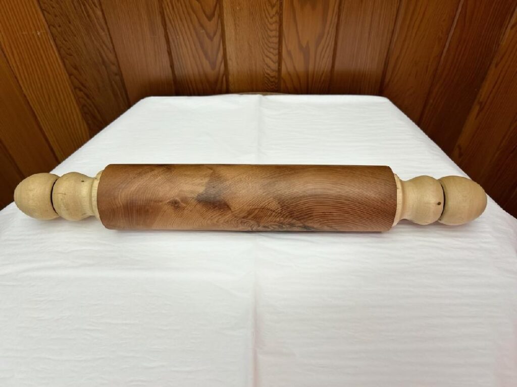 Hand Crafted Rolling Pin Redwood W Maple Handles Rp 01a Redwood